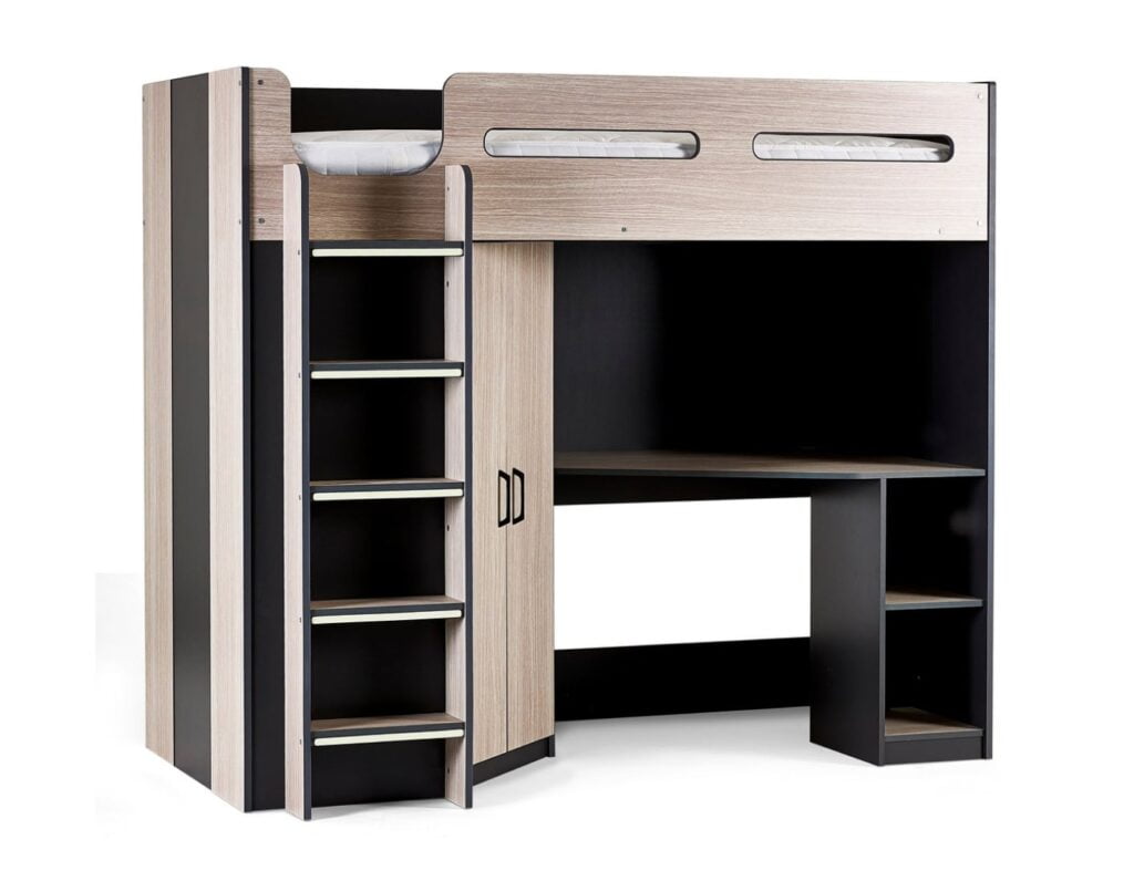 Hercules Highsleeper Bunk Bed in Wood Grain | €995 on BunkBed.ie